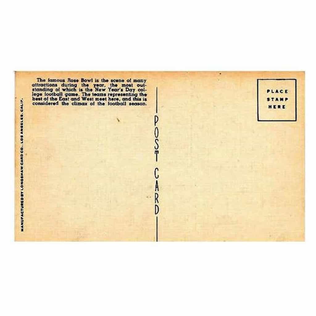 Rose Bowl Vintage Postcard 1950s - AnchoredScraps.com