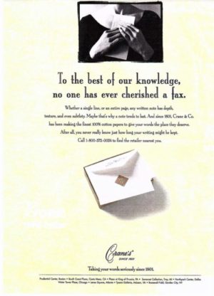Sharing CraneandCo Vintage Letter Writing Advertisement ...