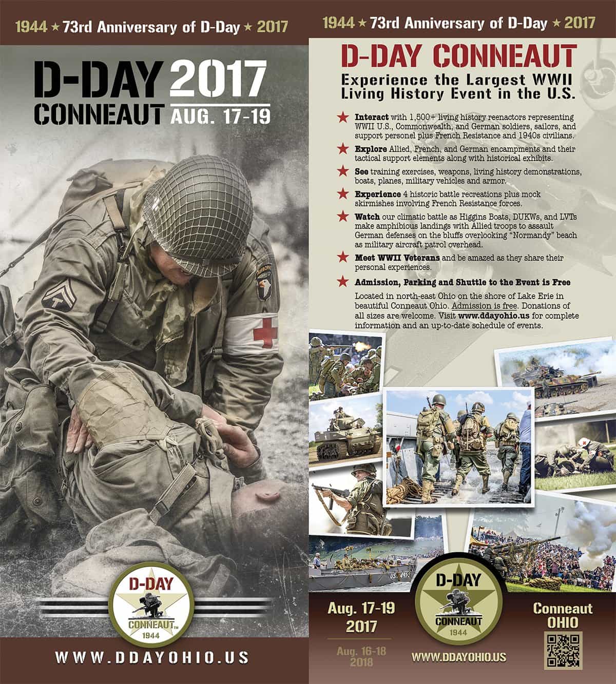 D-Day Ohio Conneaut Pictorial Postmark 2017 - AnchoredScraps.com