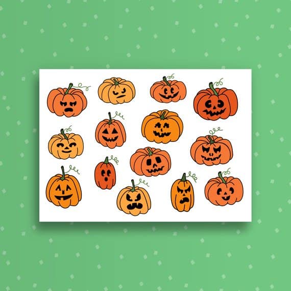 Snailspiration Halloween Jack O Lanterns Card - AnchoredScraps.com