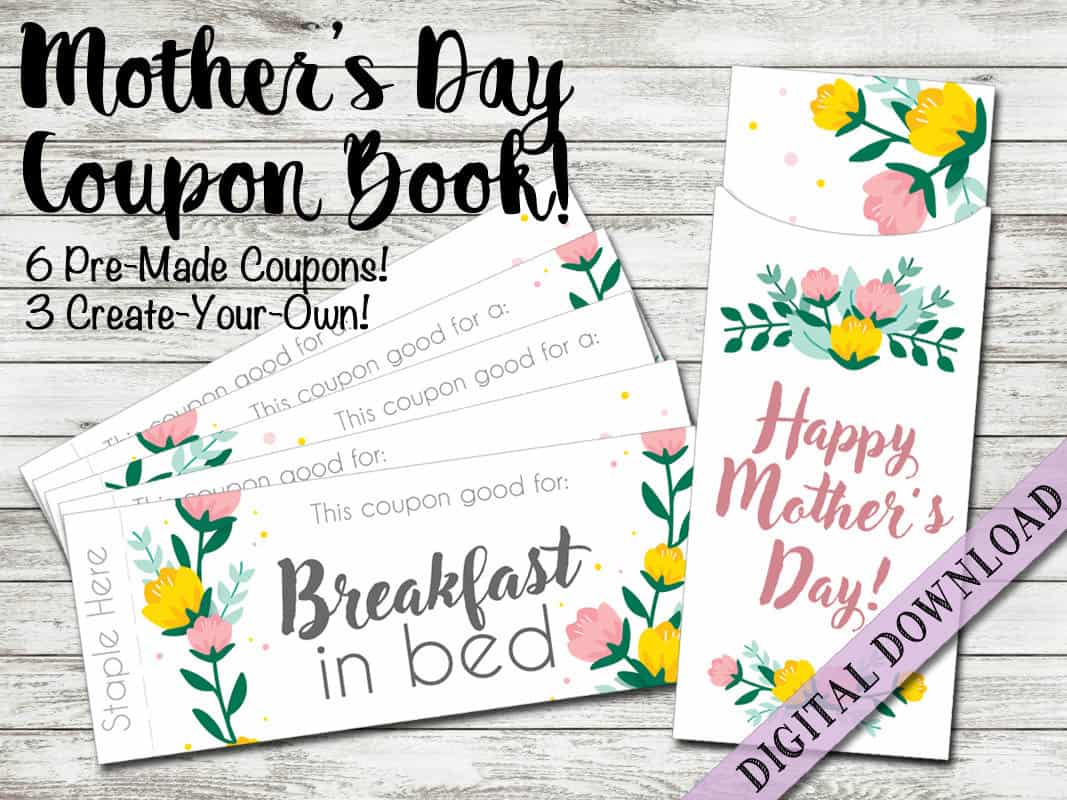 Mothers Day Coupon Book Printable - AnchoredScraps.com