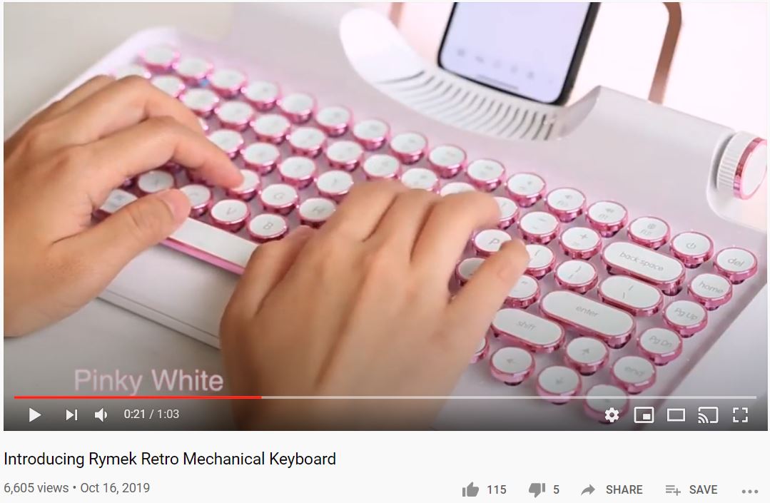 Typewriter Inspired Retro Design Rymek Chic Mechanical Keyboard by ...