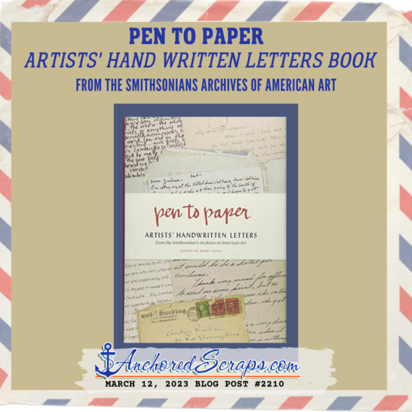 Pen to Paper - Artists' Hand Written Letters Book - AnchoredScraps.com