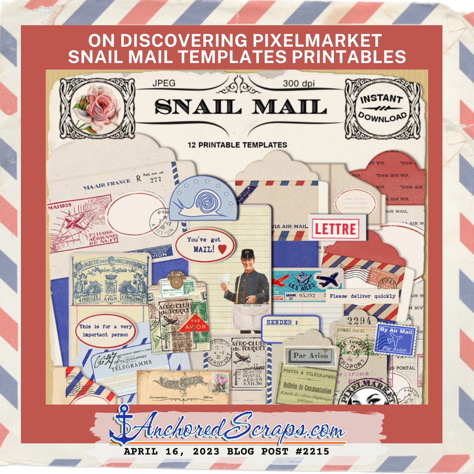 On Discovering PixelMarket Snail Mail templates printables ...