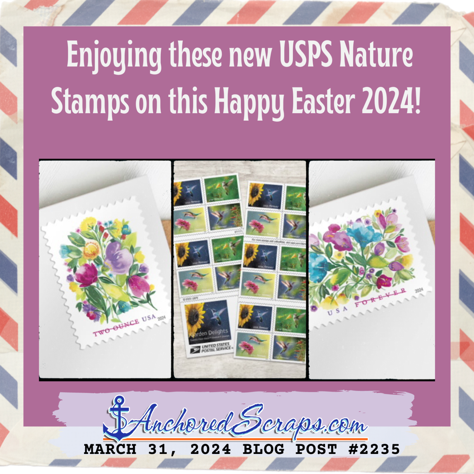 Enjoying these new USPS Nature Stamps on this Happy Easter 2024 ...
