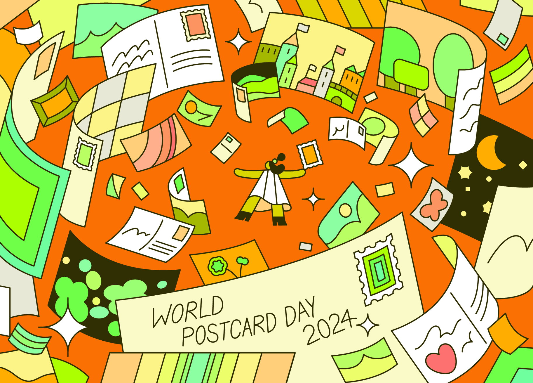 World Postcard Day 2024 October 1 - AnchoredScraps.com