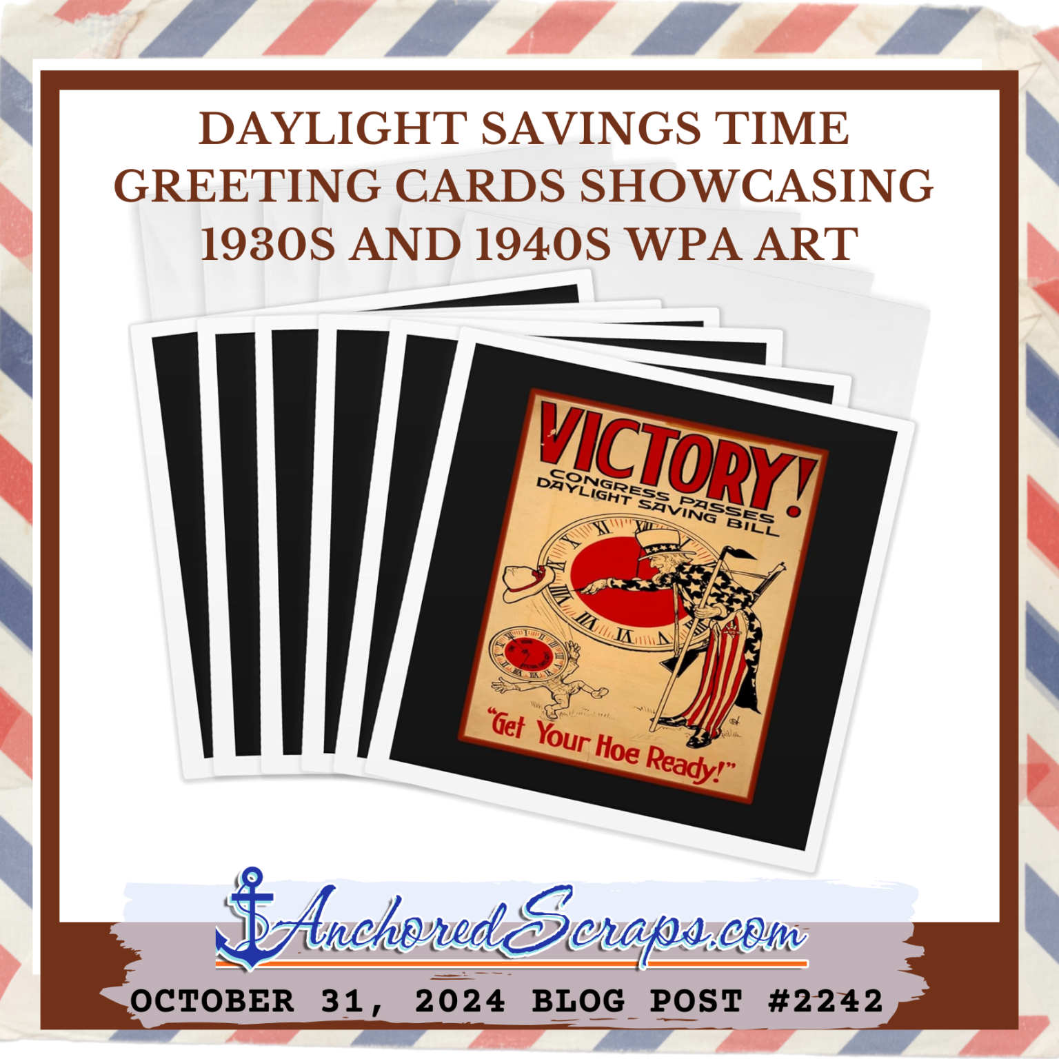 Daylight Savings Time Greeting Cards showcasing 1930s and 1940s WPA Art ...