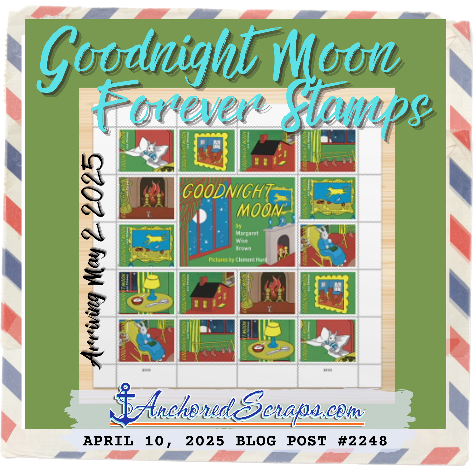 Goodnight Moon Forever Stamps Arriving May 2 2025 - AnchoredScraps.com