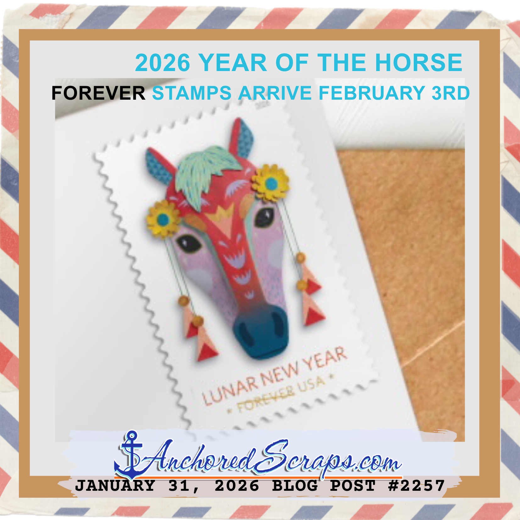 2026 Year of the horse forever stamps arrive February 3rd ...
